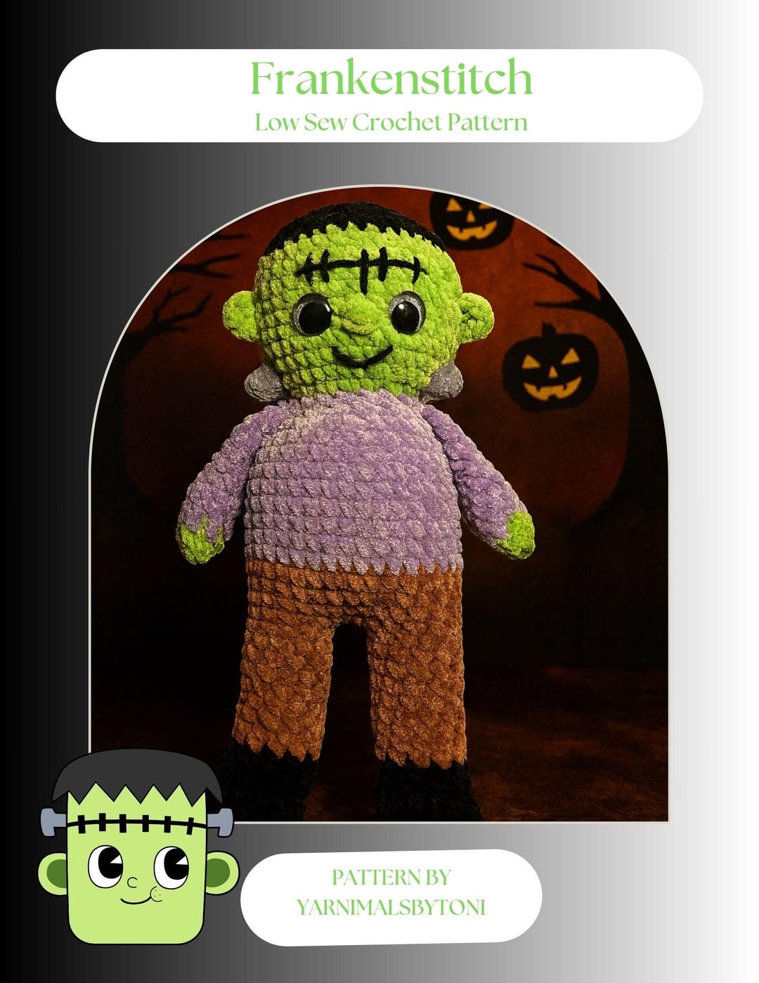 Crochet Frankenstein Pattern: Frankenstitch, Low Sew (PDF Download - Etsy