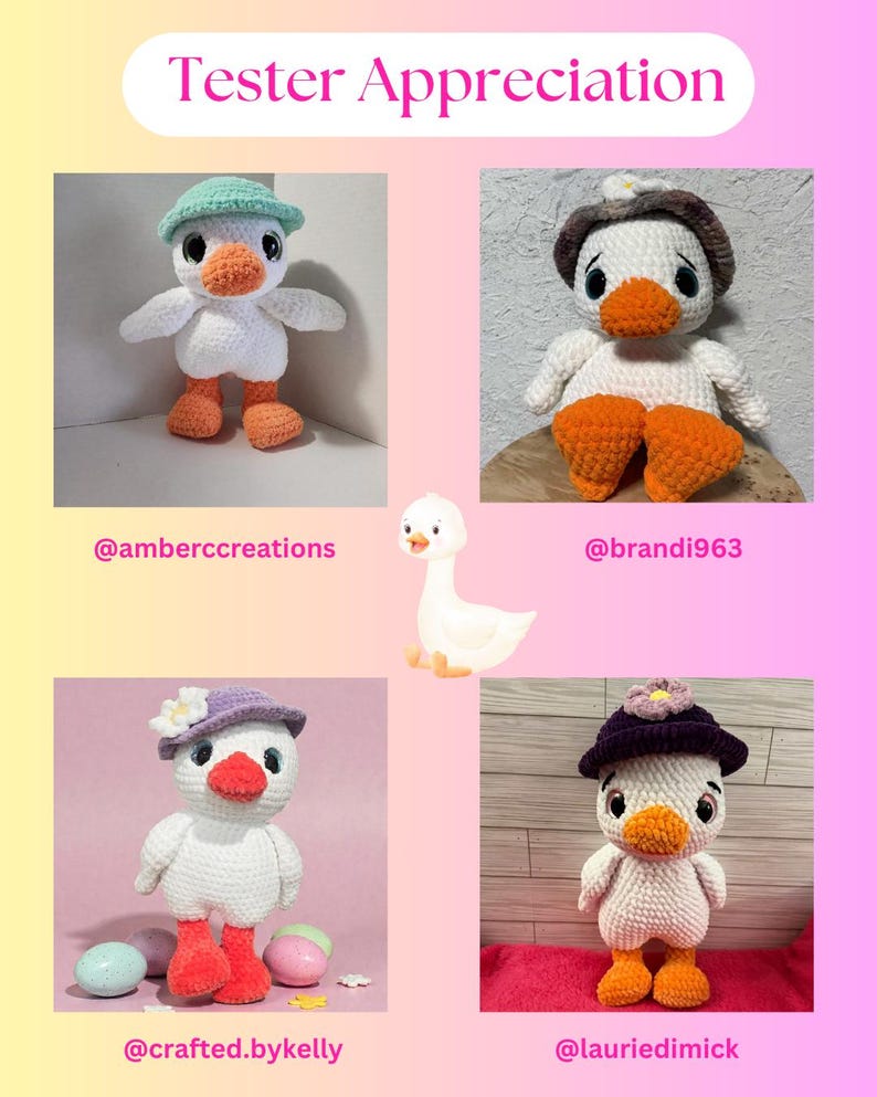 Easter Duck Crochet Pattern: Mrs Daisy Ducky, No Sew Amigurumi Toy (PDF ...