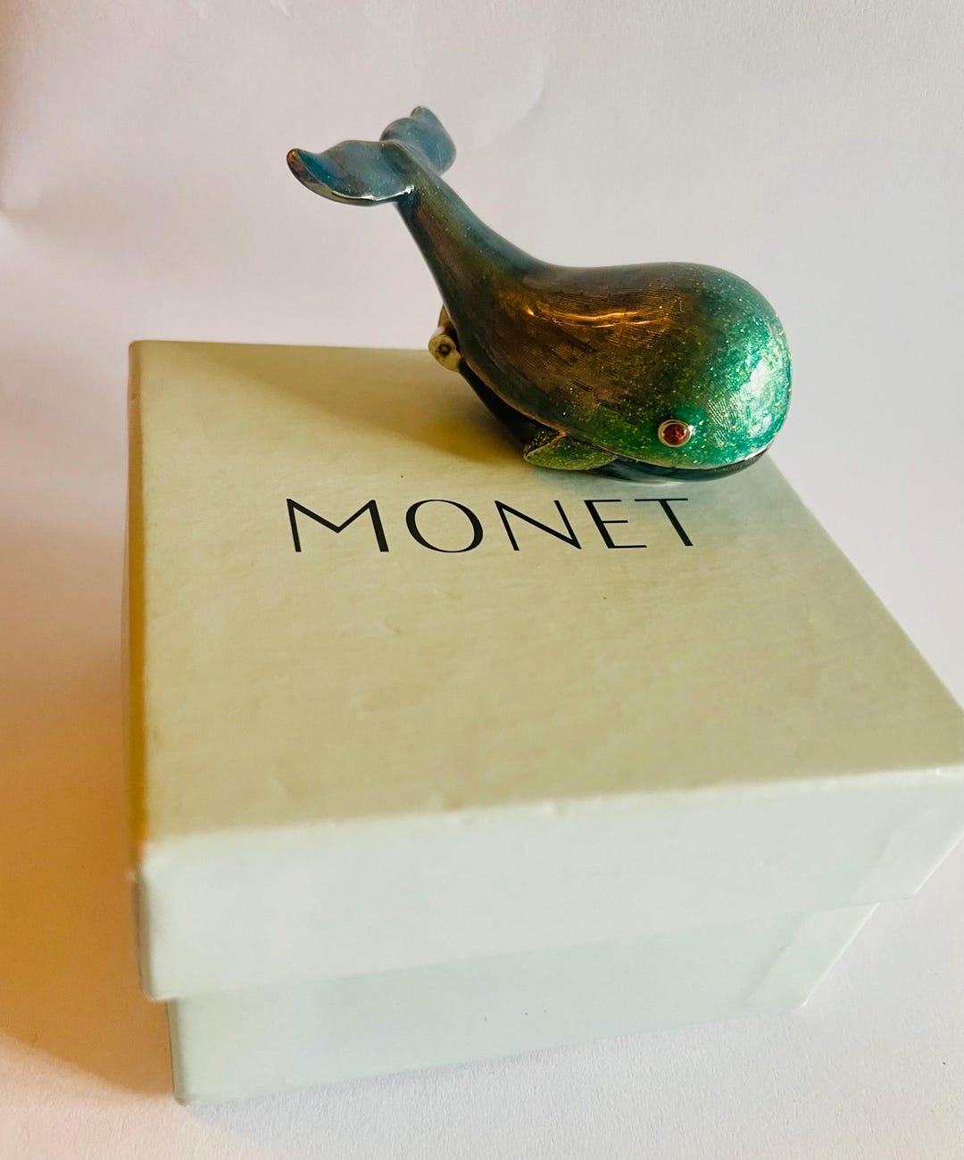 Monet Keepsake Box-whale Vintage Original Box - Etsy