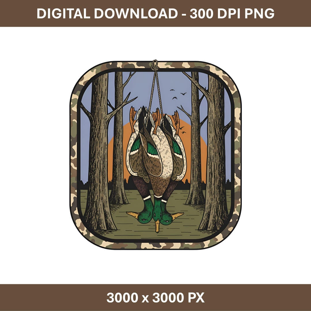 Duck Hunting PNG Stacking Quacks Hanging Waterfowl Rustic Wood Graphic ...