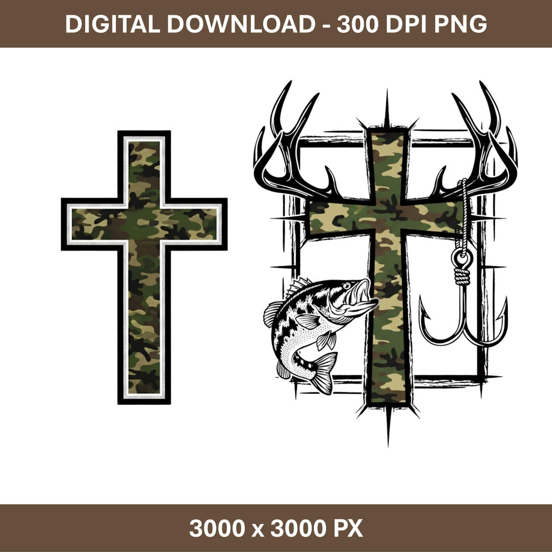 Christian Hunting PNG Graphic Design for Deer Hunter Faith Based ...