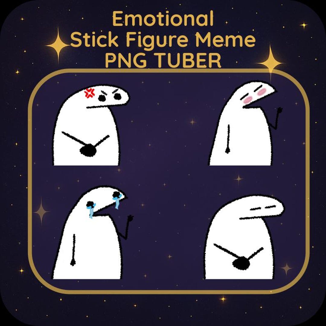 Emotional Stick Figure Meme | Pngtuber - Etsy