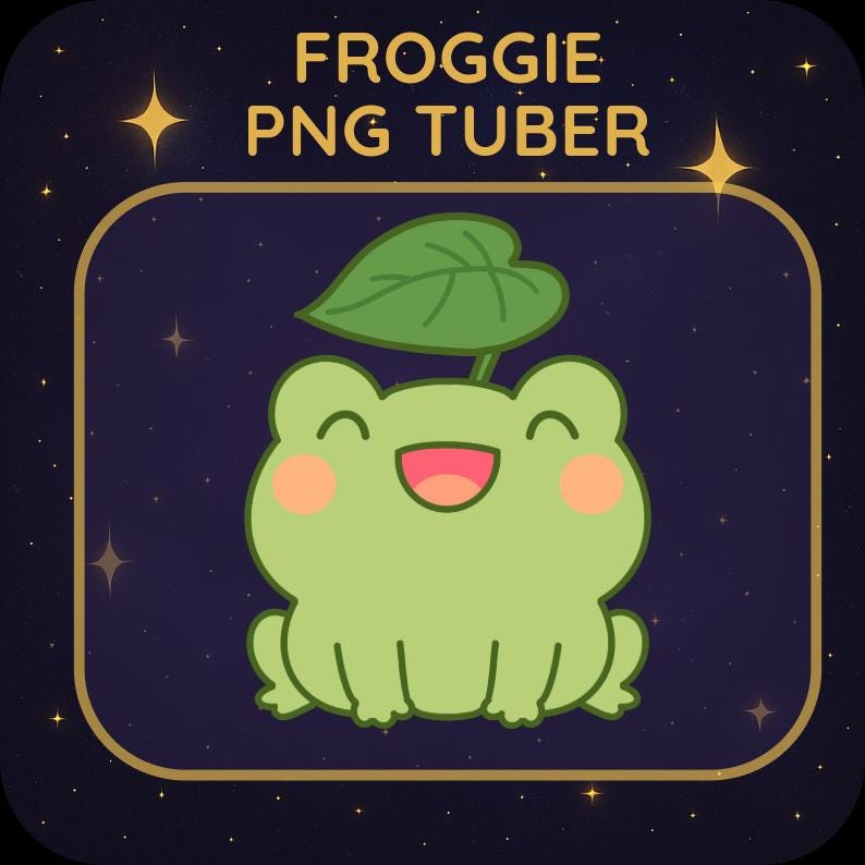 Pngtuber - Frog / Kawaii / Cute / Twitch / Vtuber - Etsy