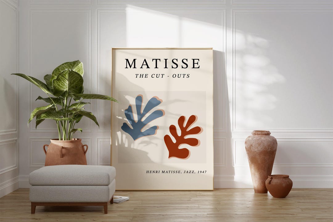 Matisse Cut Outs Art Print - Abstract Organic Shapes Poster, Vintage ...