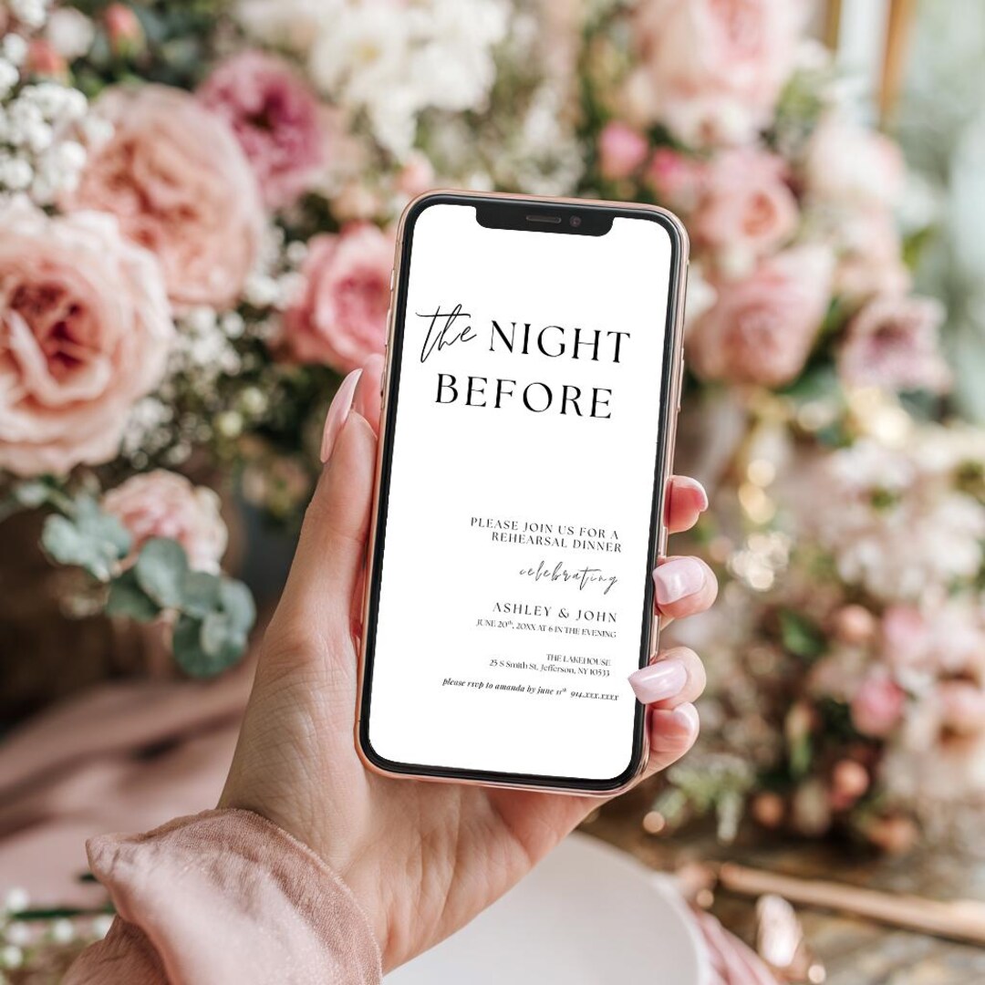 Modern Rehearsal Dinner Invitation Template | Editable the Night Before ...