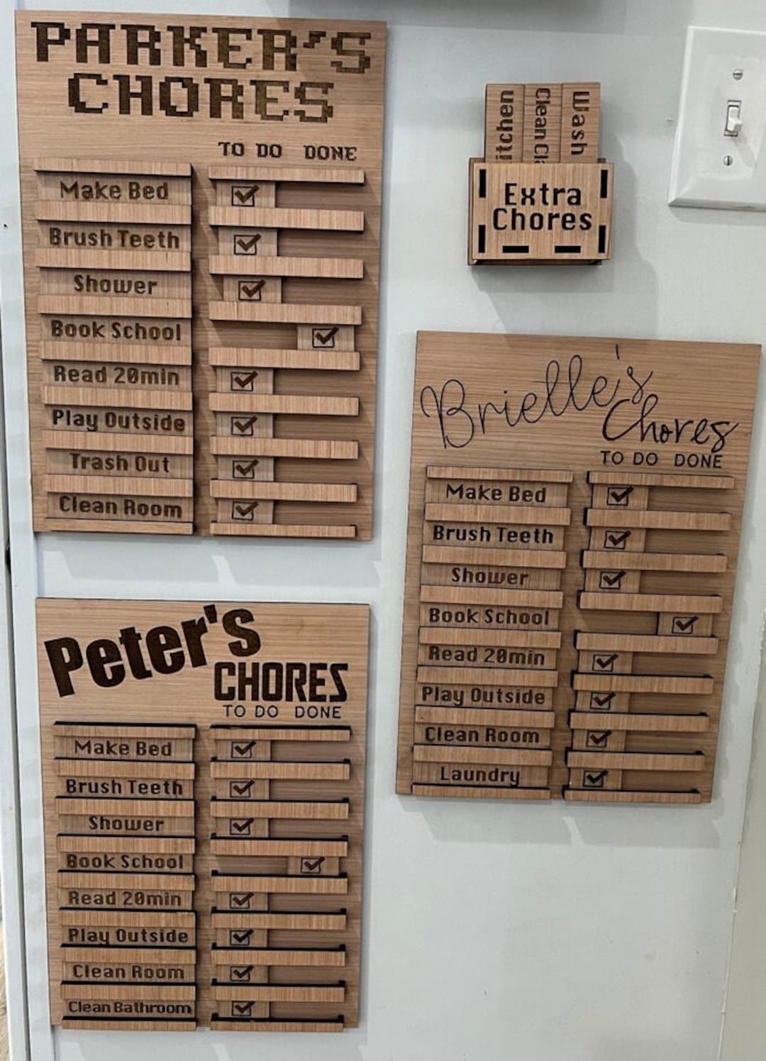 Digital File Chore Chart Laser Cut File SVG With Instructions - Etsy