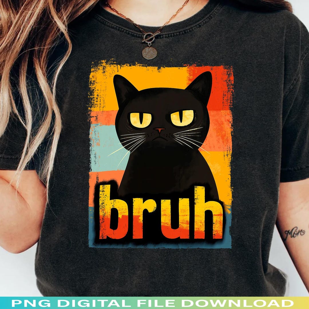 Funny Cat Bruh Svg, Meme Graphic Svg, Teens Boys Girls Svg, Animal ...