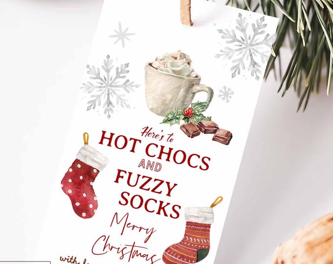 Hot Chocolate and Fuzzy Socks Gift: Holiday Cupcake Socks - Etsy