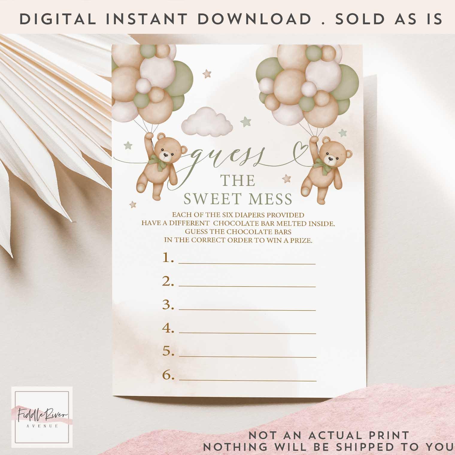 TWIN Sage Green Gender Neutral Reveal Party Twins Teddy Bear Guess the ...
