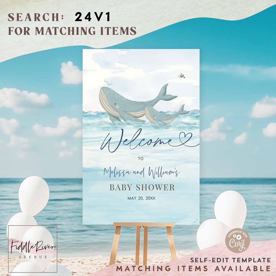 Editable Dark Blue Whale Under the Sea Whale Oh Whale Boy Sea Animal ...