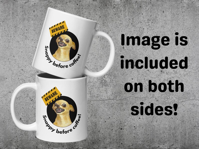 Snappy Before Coffee Funny Dog Mug – Sassy Morning Humor Gift - Etsy