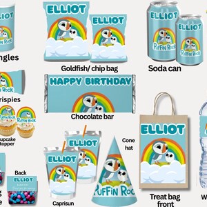 Puffin Rock Party Favor Bundle: Printable & Editable (digital) - Etsy