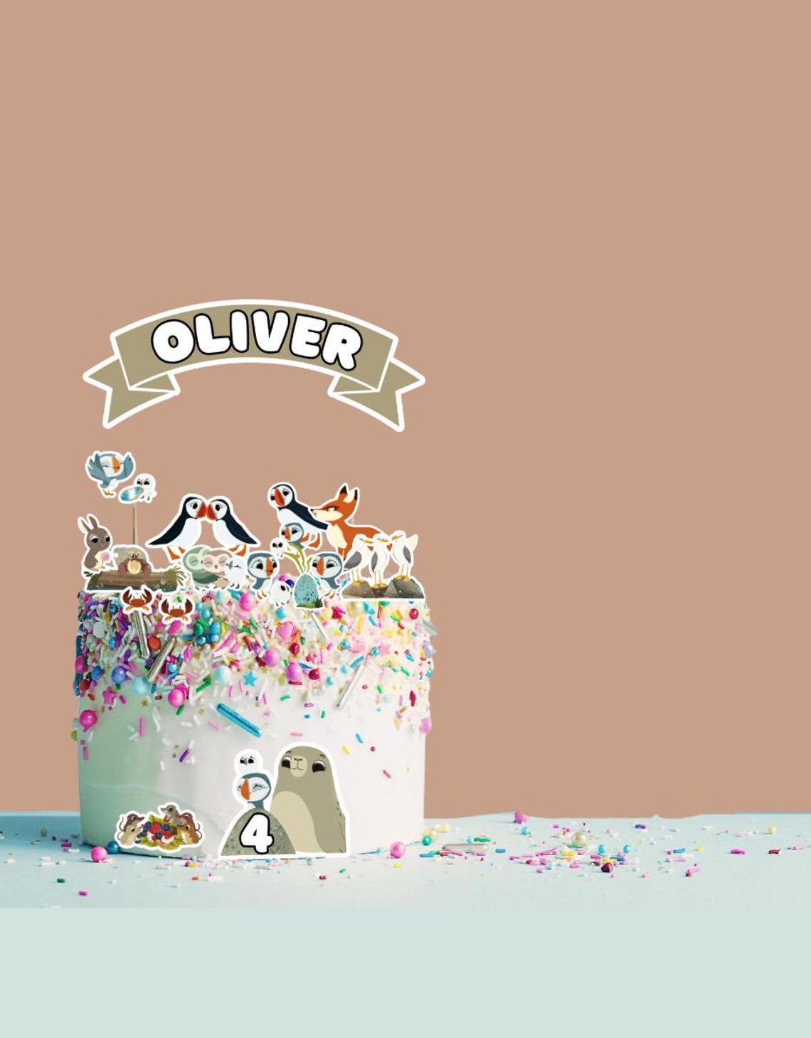 Puffin Rock | Cake Topper | Girls Birthday | Boys Birthday |printable ...