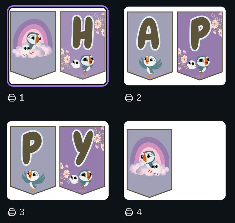 Puffin Rock | Printable Party Banner | Puffin Rock Birthday Printables ...