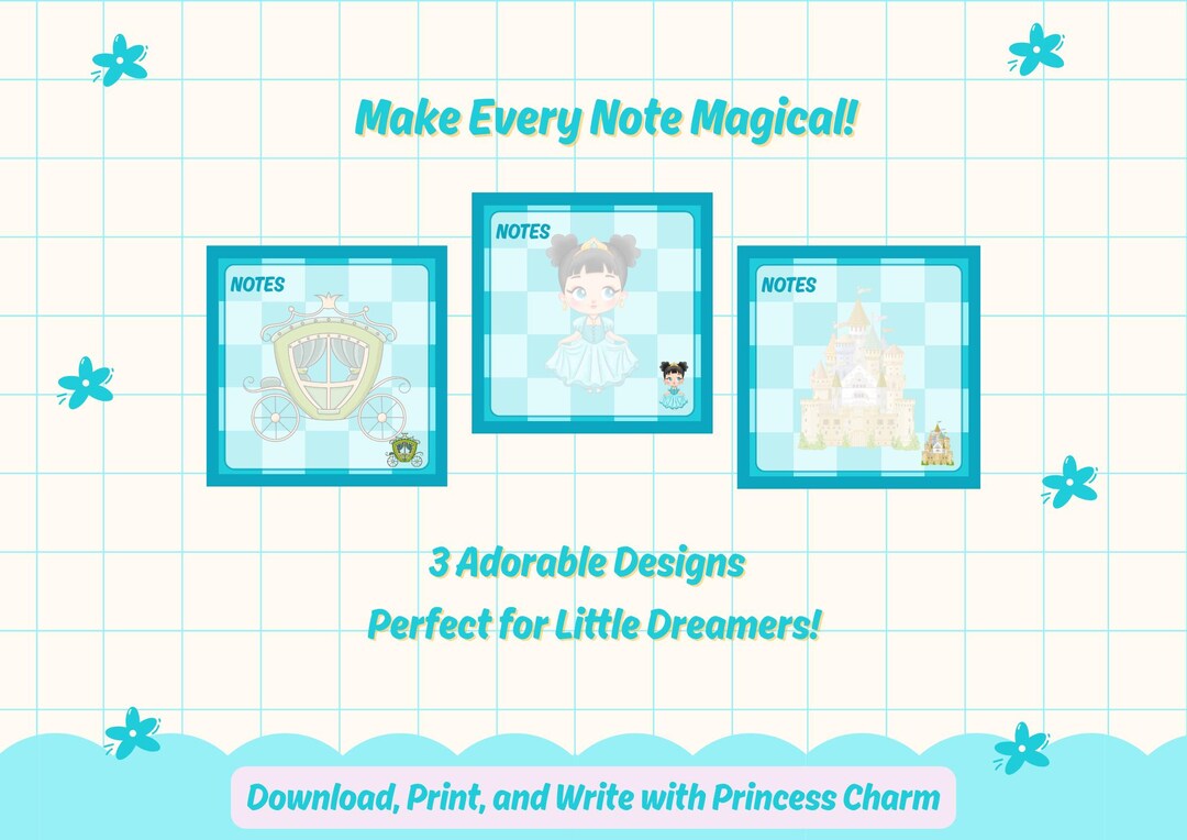 Royal Princess-themed Note Templates | Kids Printable Notepad | Castle ...