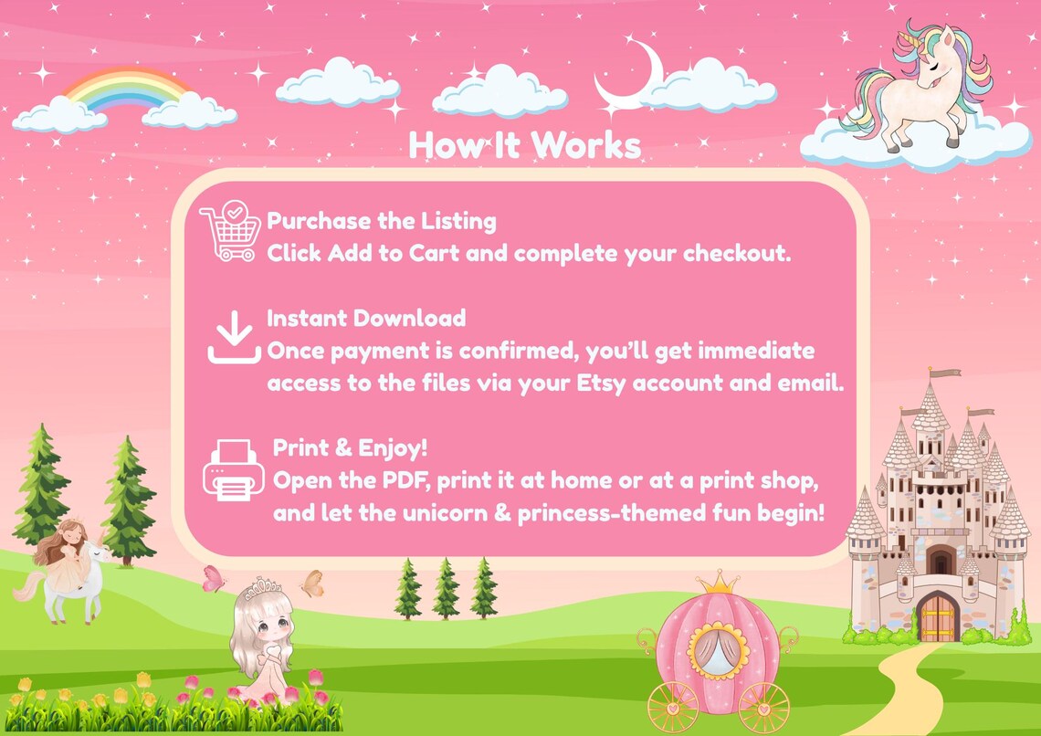 Unicorn and Princess Math Worksheets – Addition, Subtraction ...