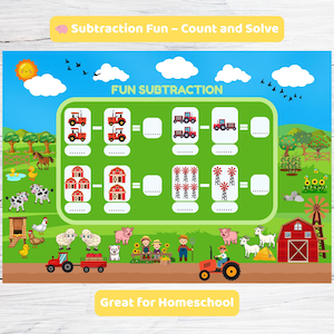 Farm Math Worksheets – Addition, Subtraction & Comparing – Printable ...