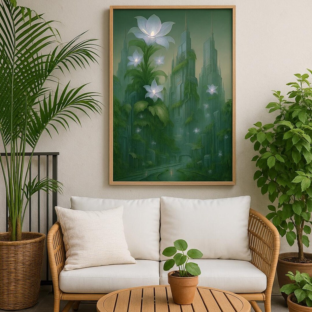 Dreams of Urban Flora – Digital Art Print With Cyberpunk Plants ...