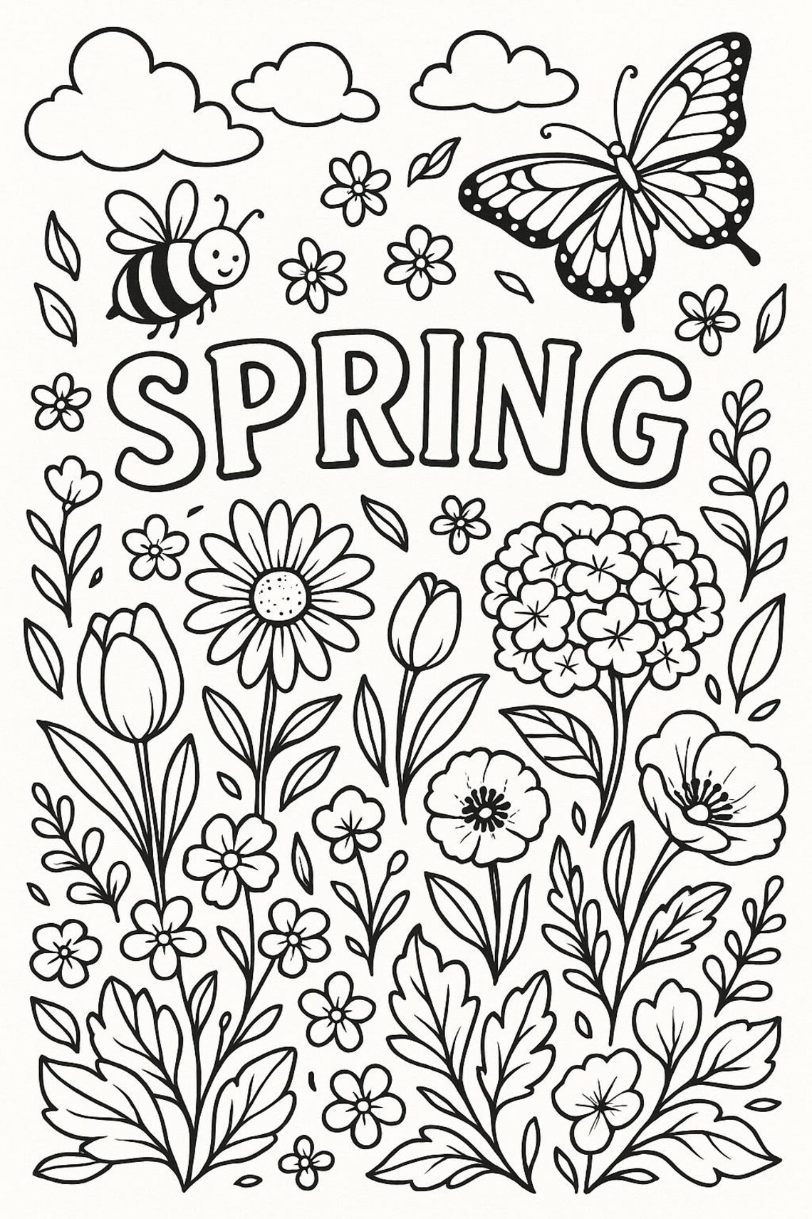 2025 Spring | Coloring Page - Etsy