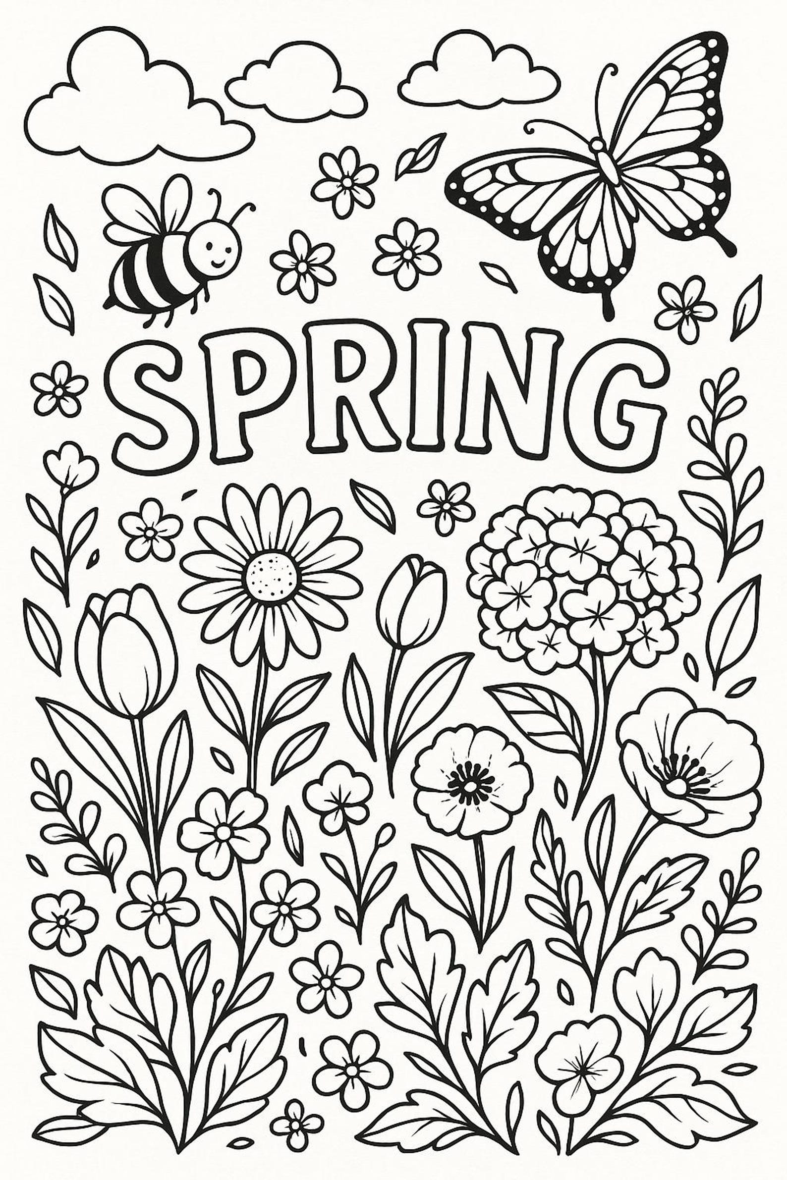 2025 Spring | Coloring Page - Etsy
