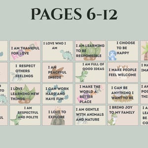 Dinosaur Affirmation Cards for Kids (ages 2–5) – 96 Positive ...