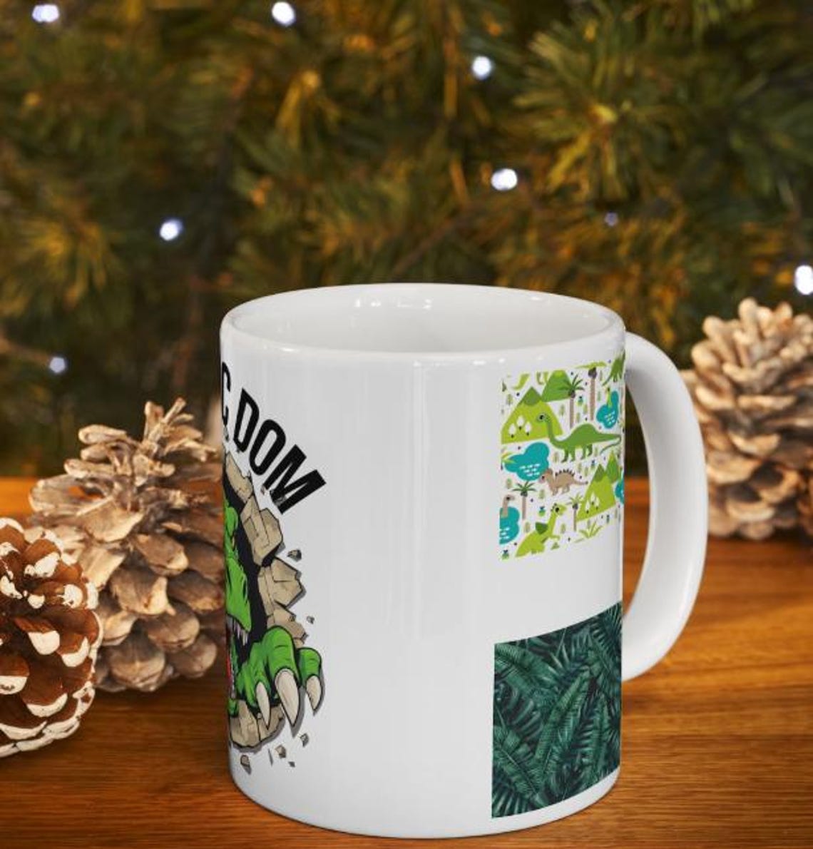 Jurassic Dom Dinosaur Mug, Cute Dino Tea Cup for Kids, Unique Coffee ...