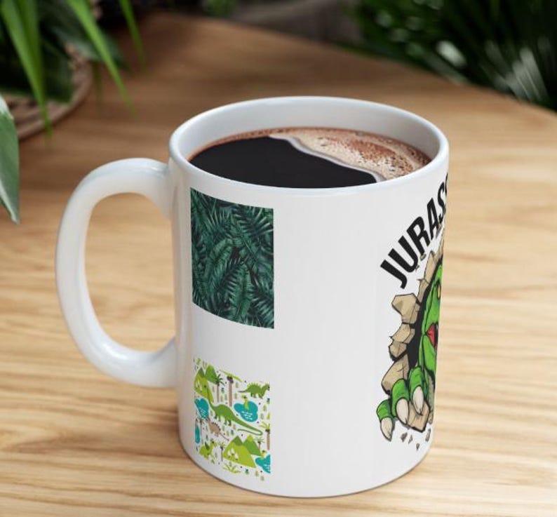 Jurassic Dom Dinosaur Mug, Cute Dino Tea Cup for Kids, Unique Coffee ...