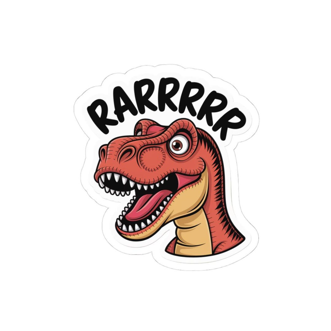T-rex Head With Rarrrr Above, Dinosaur Stickers, Cute Decals, Laptop ...