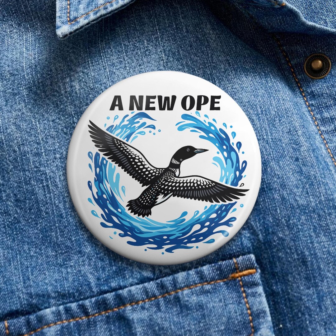A New Ope Pin, Minnesota Loon Button, Funny Midwest Meme Badge, MN Flag ...