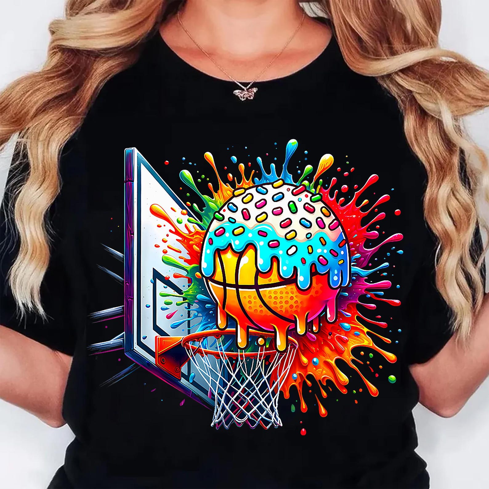 Basketball Drip PNG Bundle, Neon Ice Cream Drip Sublimation Clipart ...