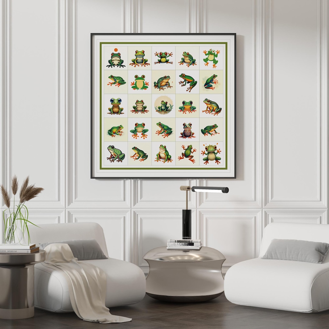 Frog Show Poster in PDF Format for Printing, 1x1 Meter Printable Poster ...