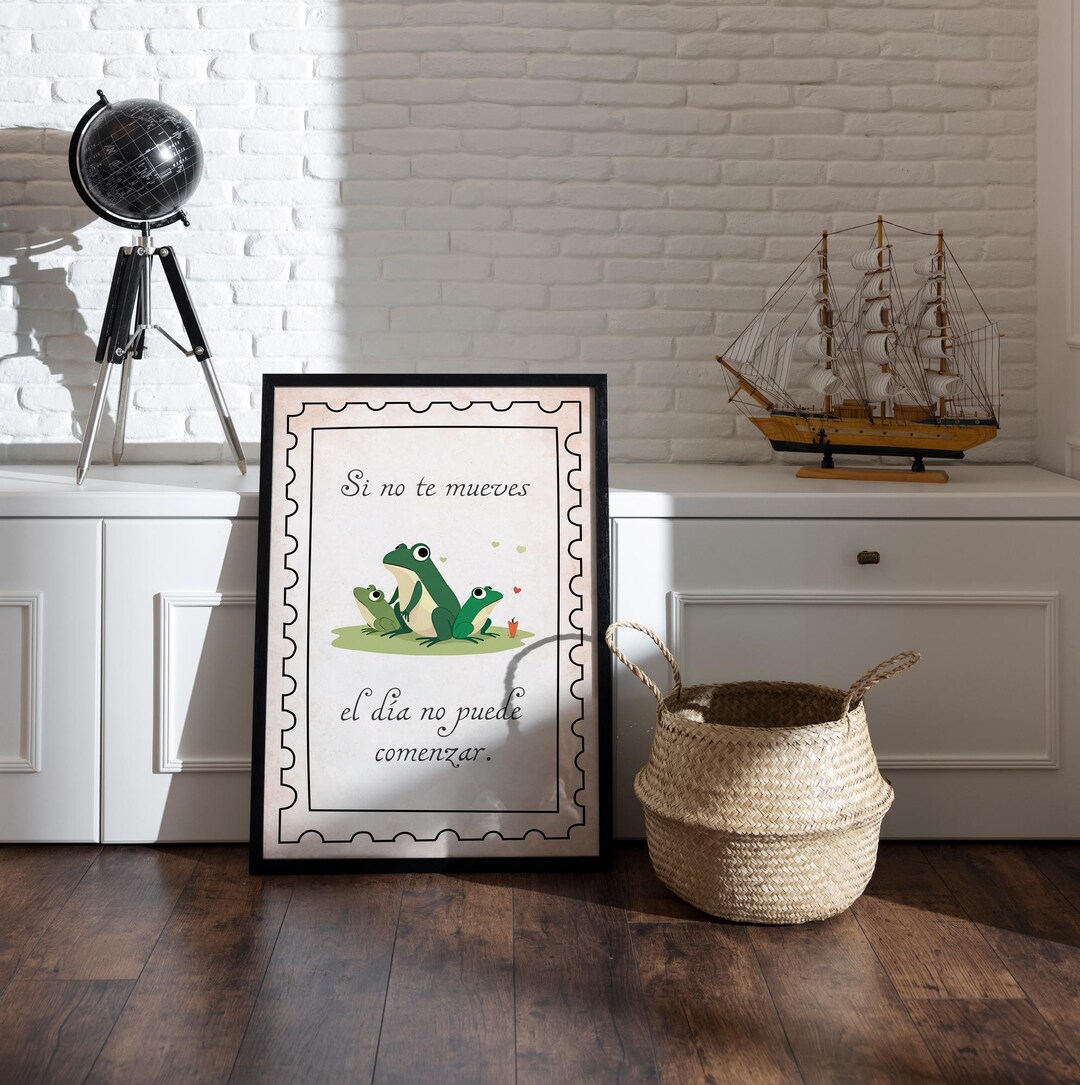 Frog Poster, Printable Frog in PDF, Printable Poster Measuring 1x1.5 ...