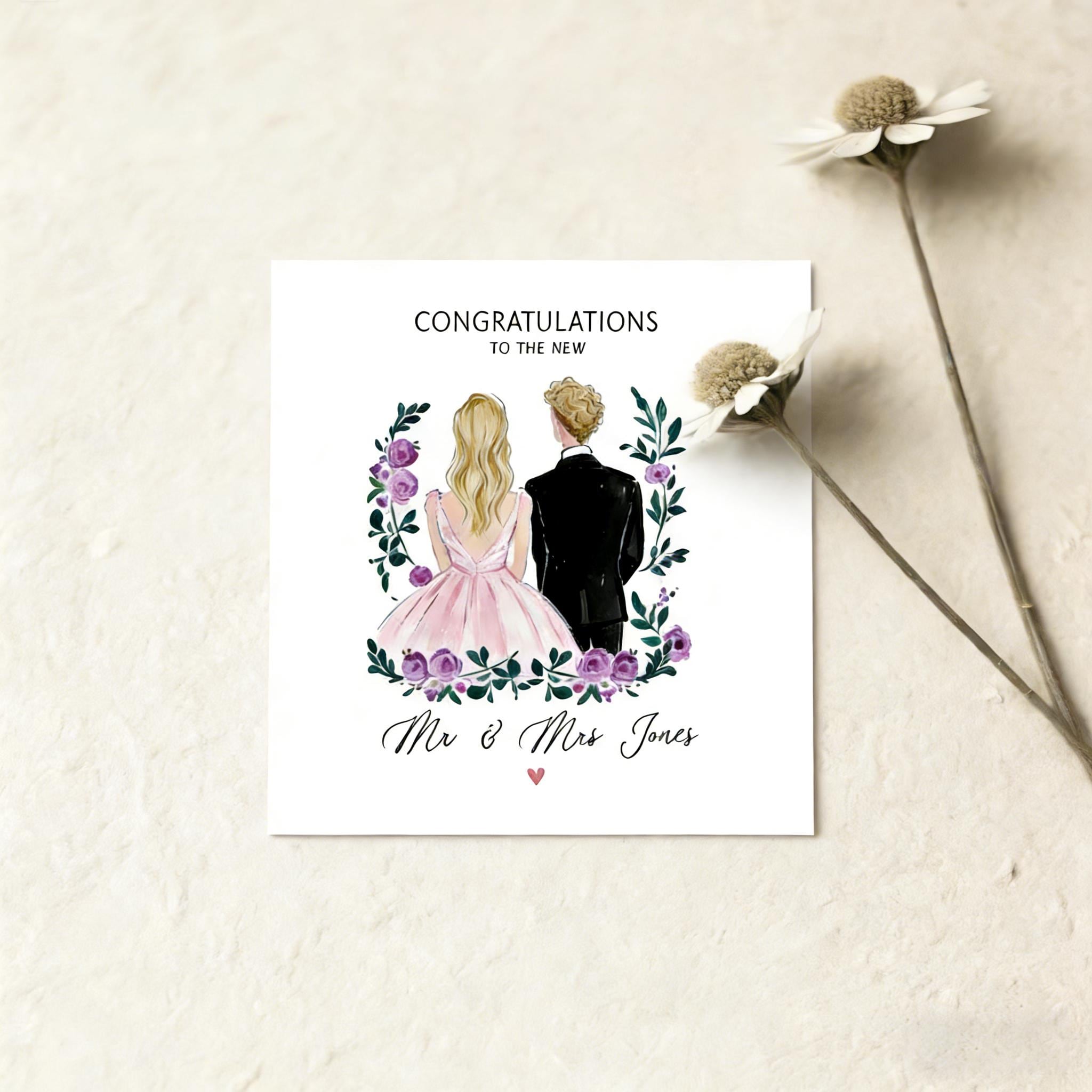 Wedding Card, Mr and Mrs Card,personalized Wedding Card ...
