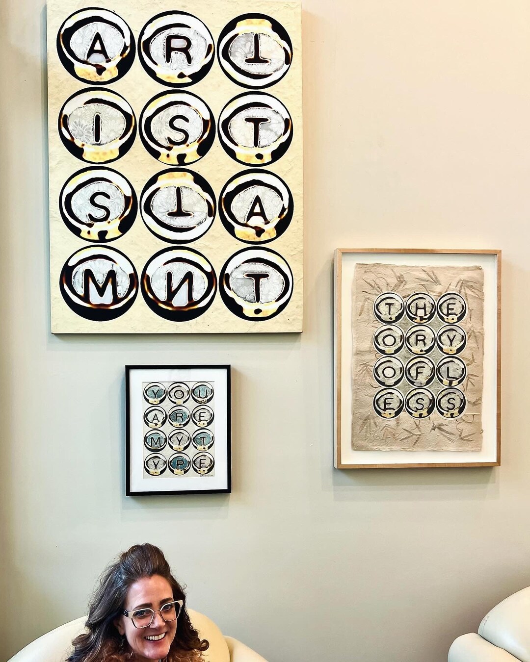 Typewriter Poetry, Keys, Photography, Collage, Archival Stretched ...