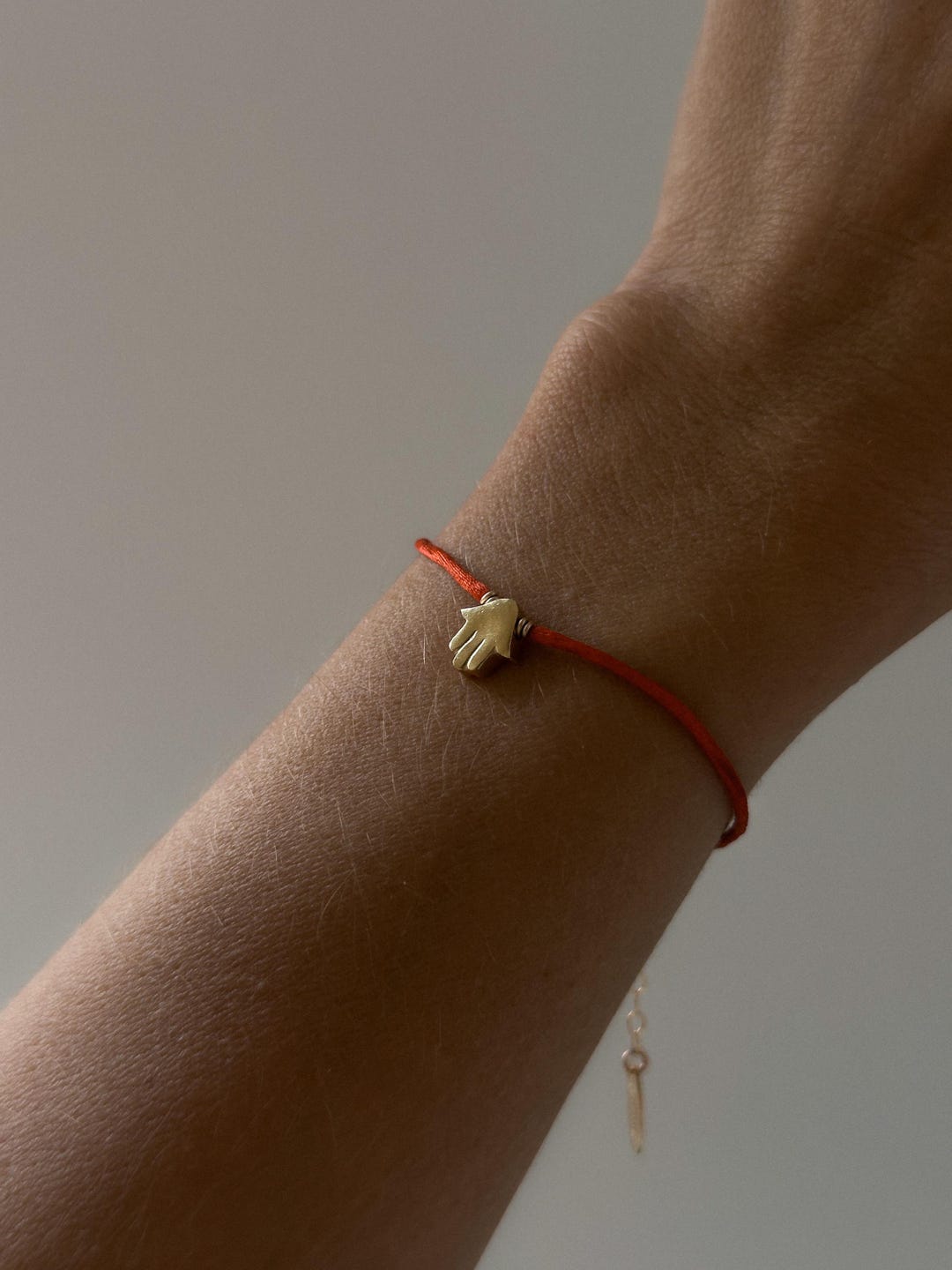 Hamsa Red String Bracelet • 24K Gold Plated • Protection Jewelry ...