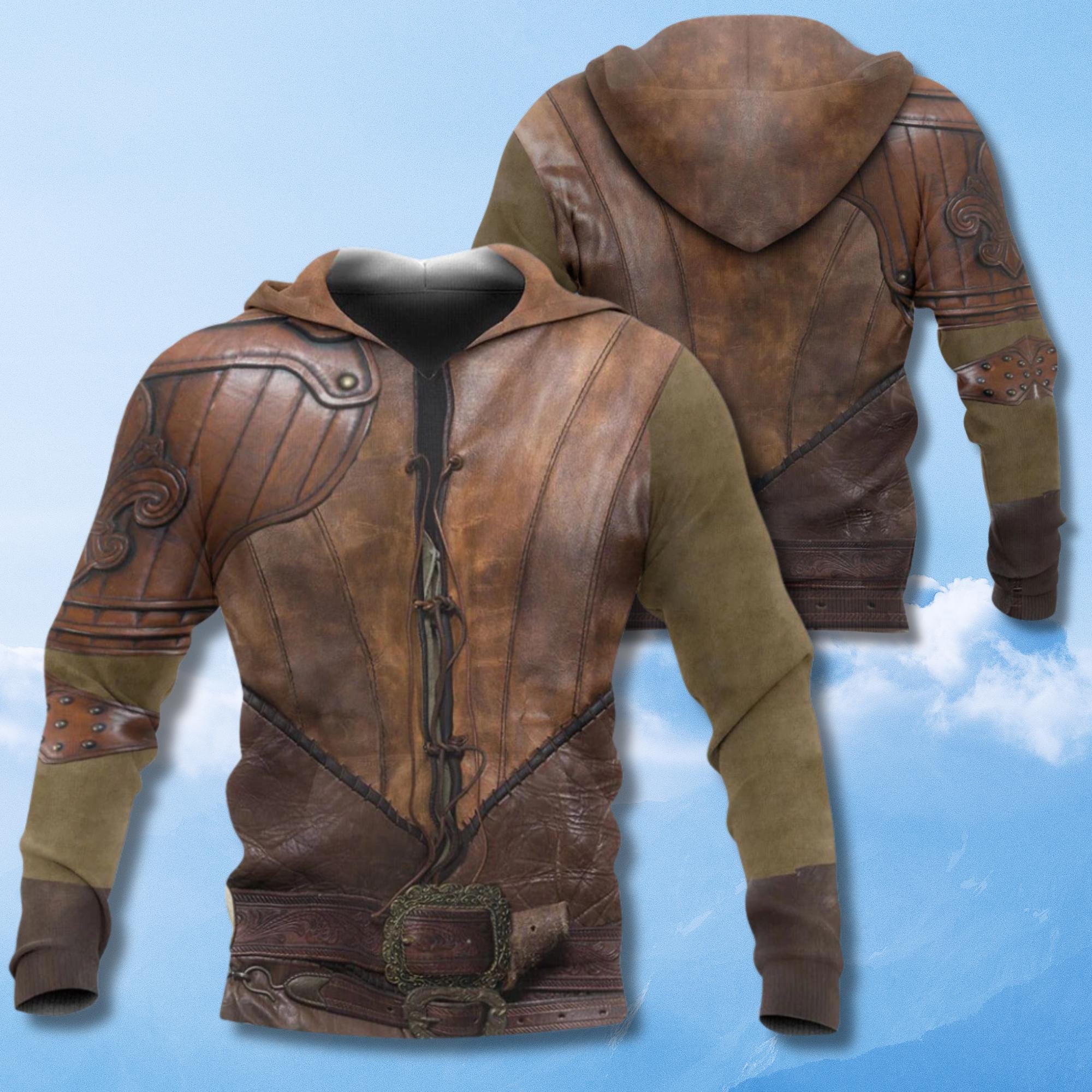 Medieval Armor Hoodie 3D Knight Cosplay Pullover Unisex Streetwear - Etsy