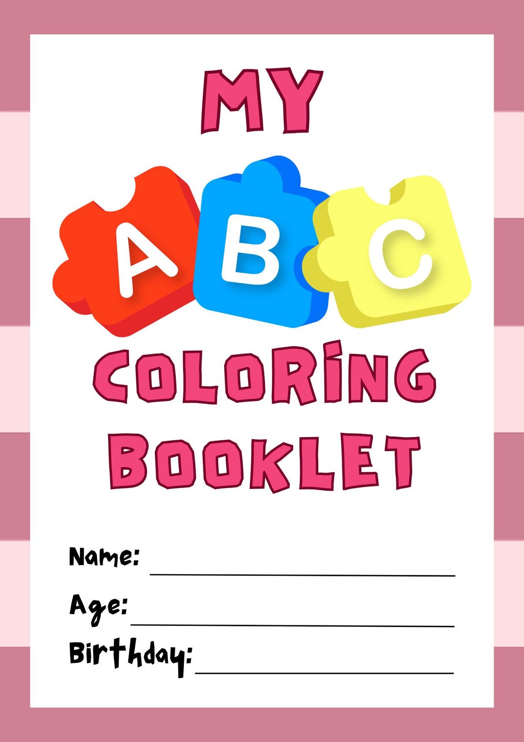 Kids Coloring Book - Etsy