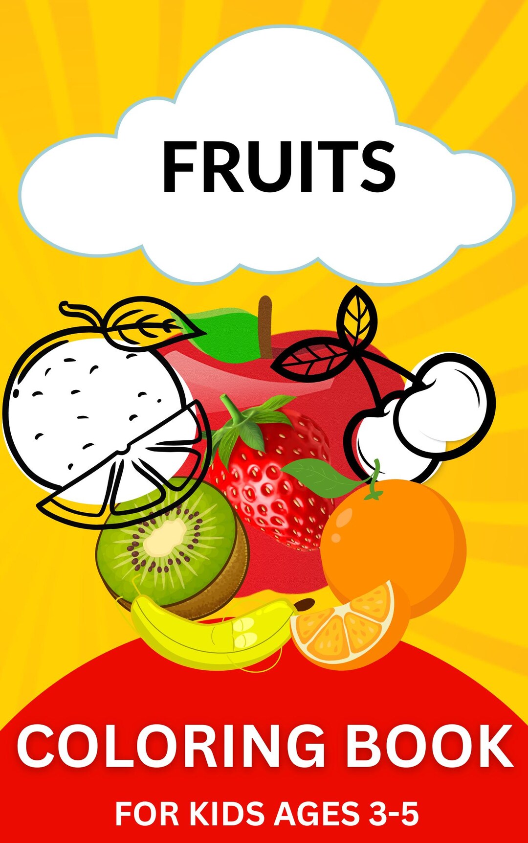 Fruits Coloring Book for Kids --learning Fruits - Etsy
