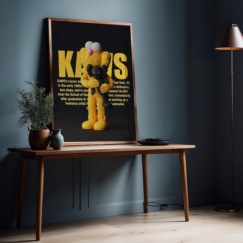 Hypebeast Yellow Kaws Poster Set of 3, !!!DIGITAL PRODUCT DOWNLOAD ...