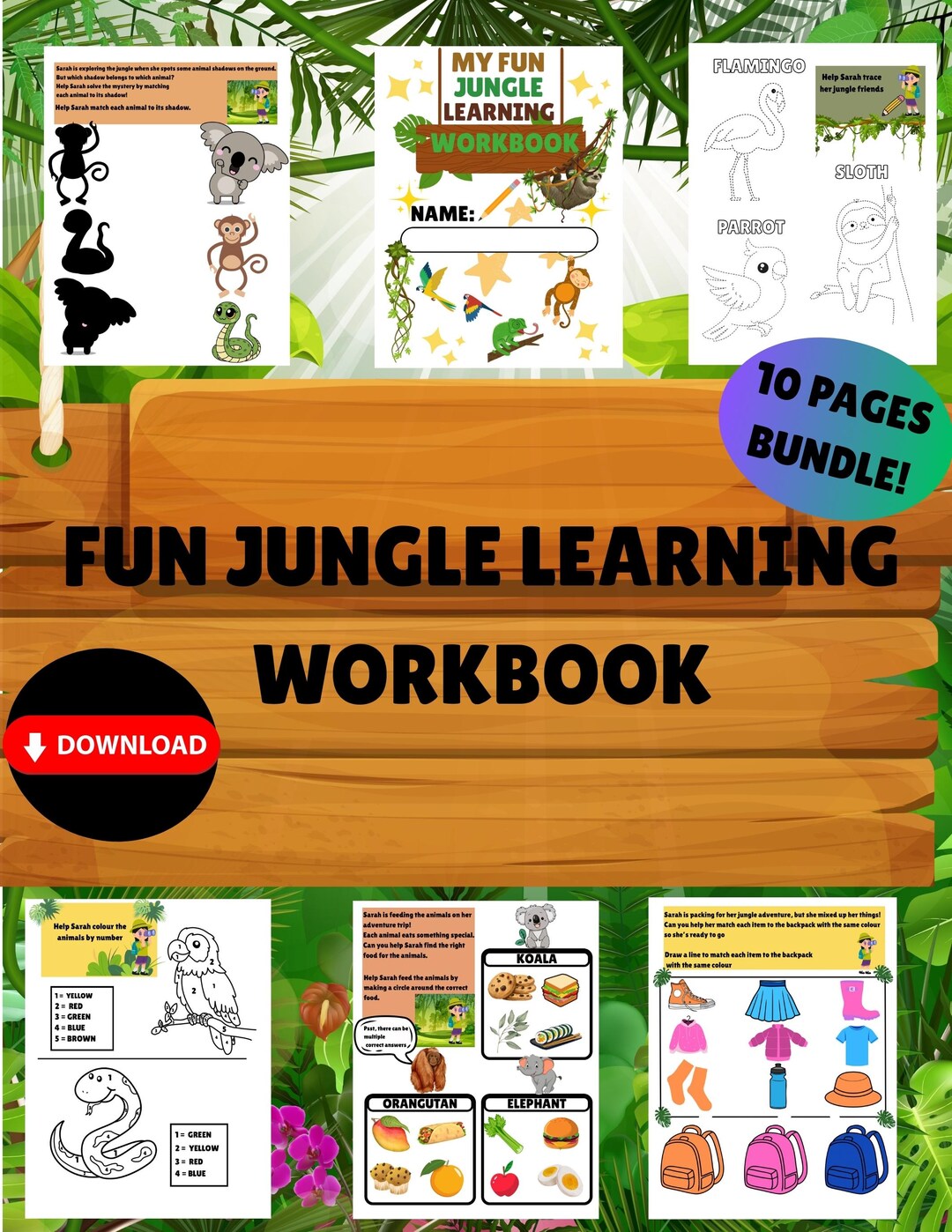 Busy Book Worksheets for Kids Preschool Character Workbook Kids ...