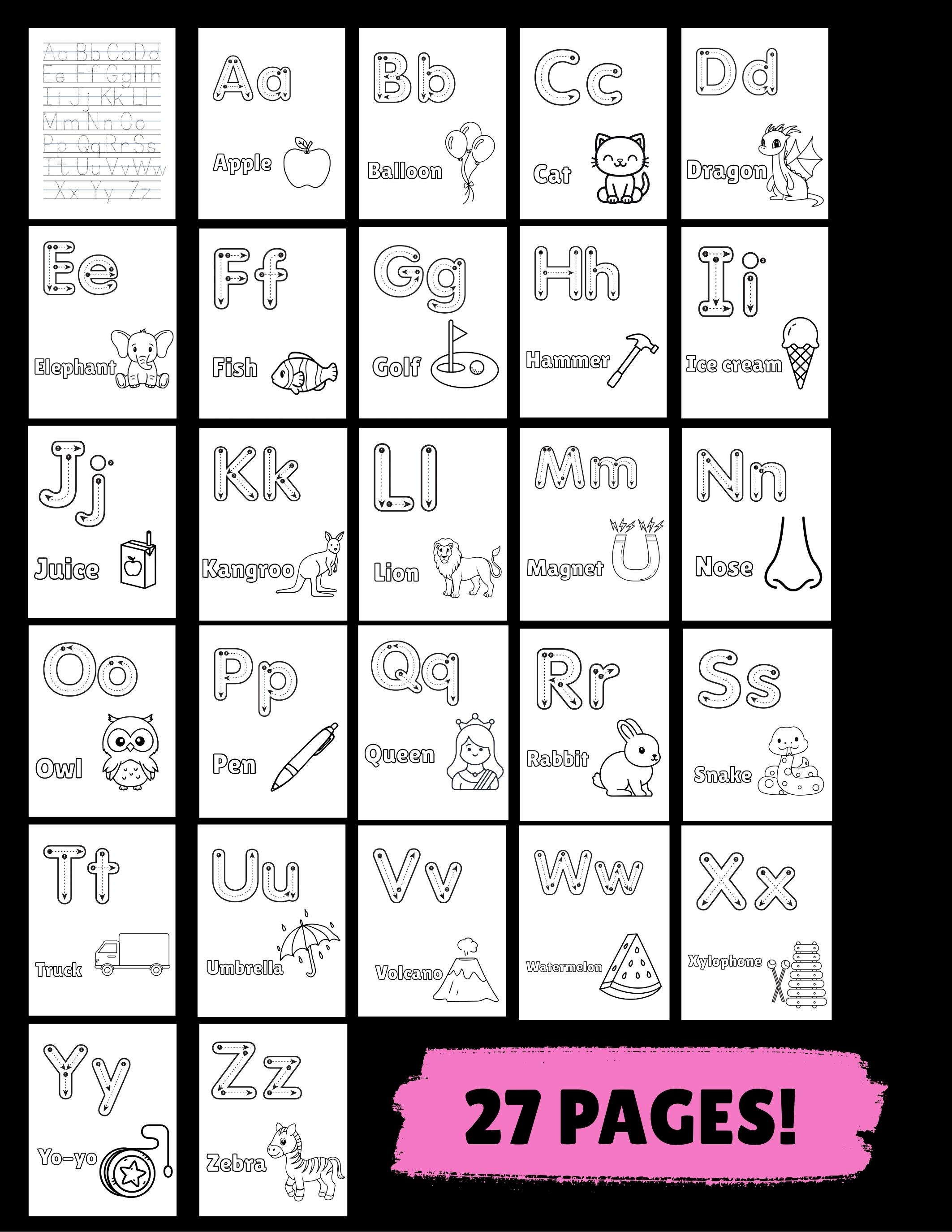 Alphabet Tracing Busy Book Printable Kids Printables PDF for ...