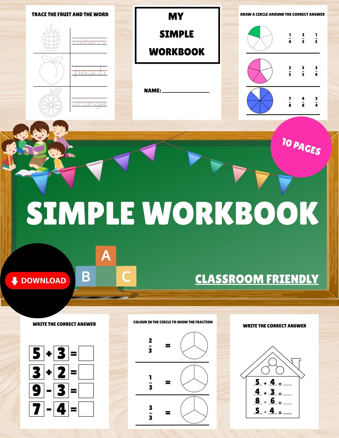 Busy Book Printable Preschool Worksheets Digital Download Toddler ...