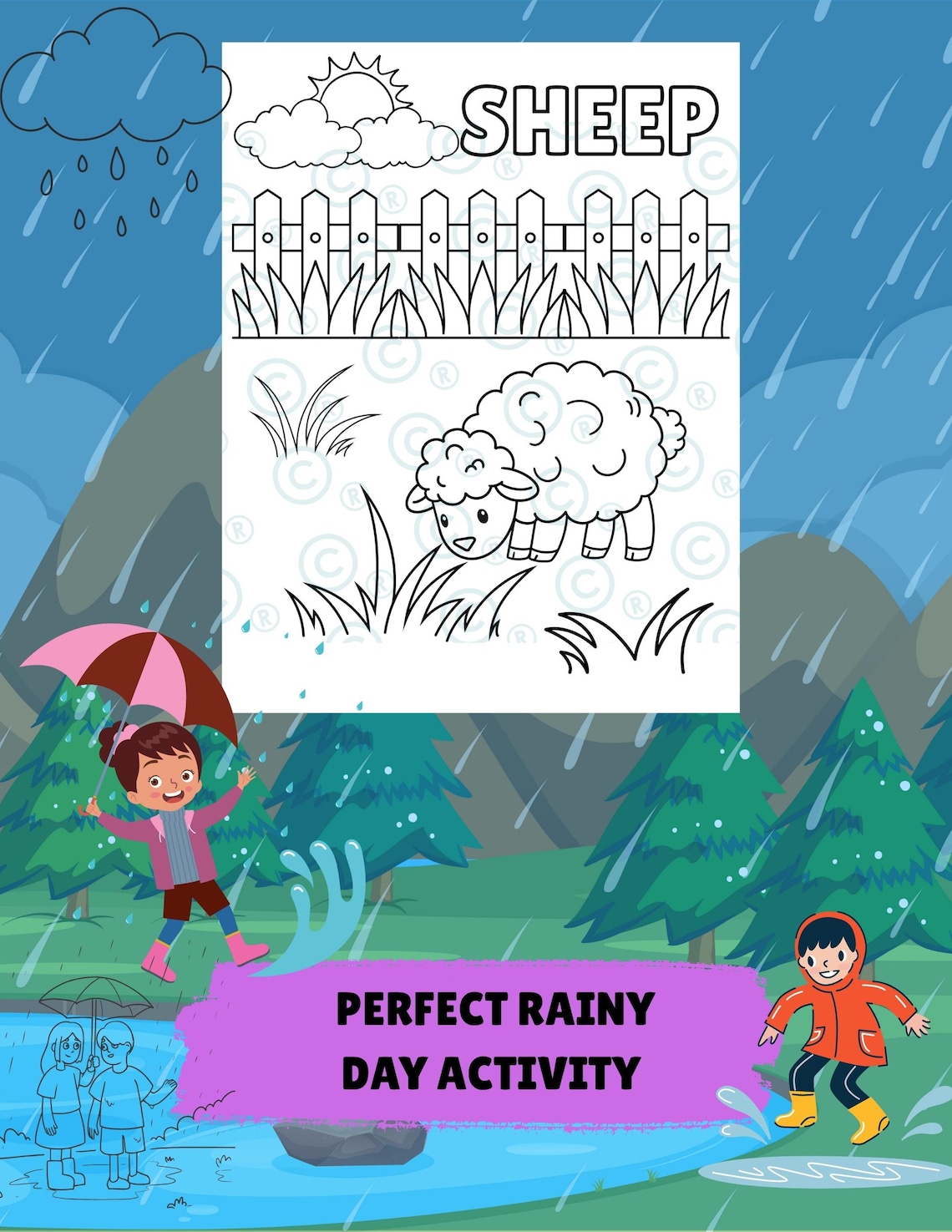 Kids Coloring Pages Printable Bundle Kindergarten Activity Sheets ...