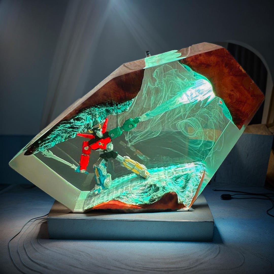 O.p.t.i.m.u.s Prime LED Lamp | Handmade Resin Diorama | Futuristic ...