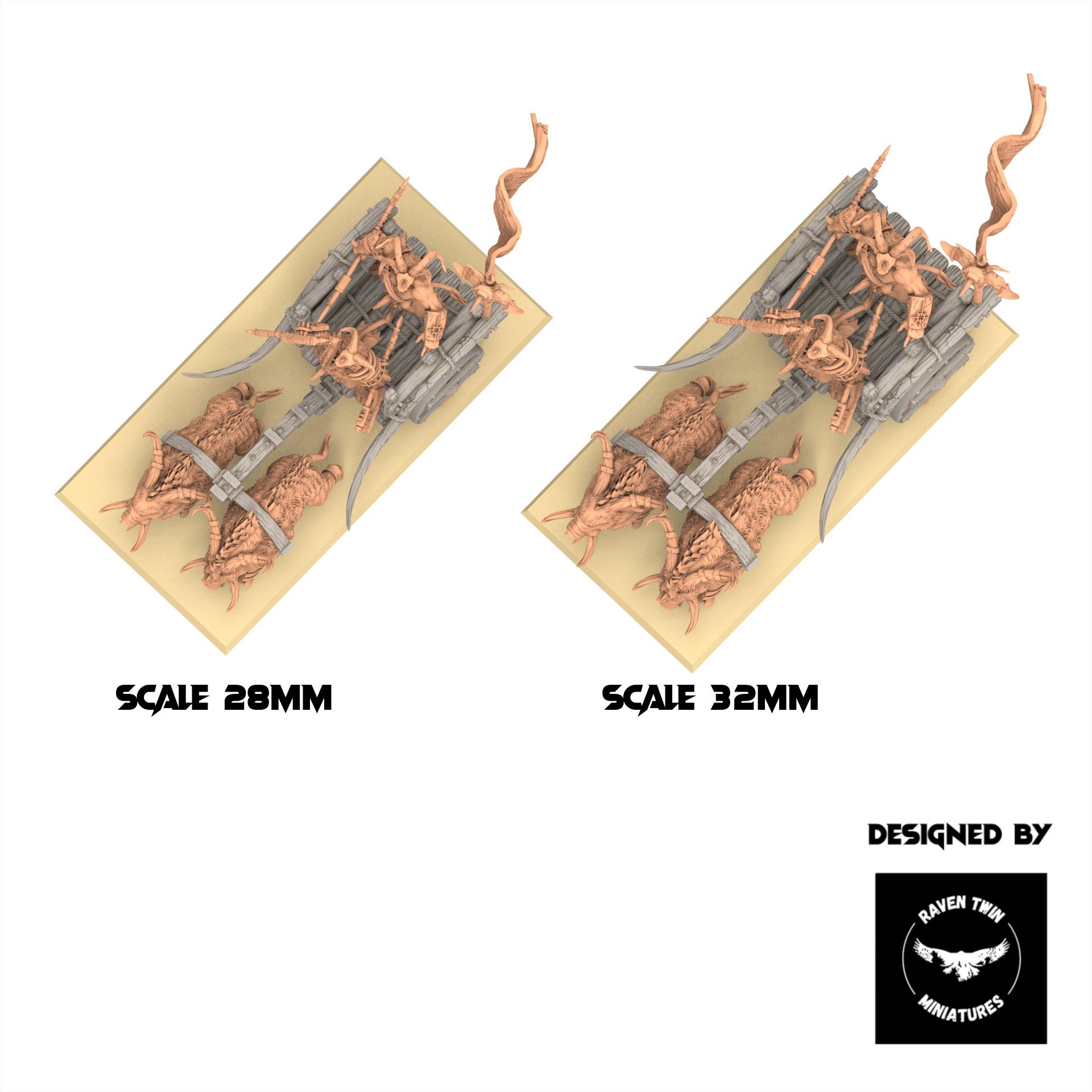 Beastmen - Chariot of War V1 - Raven Twins - Etsy