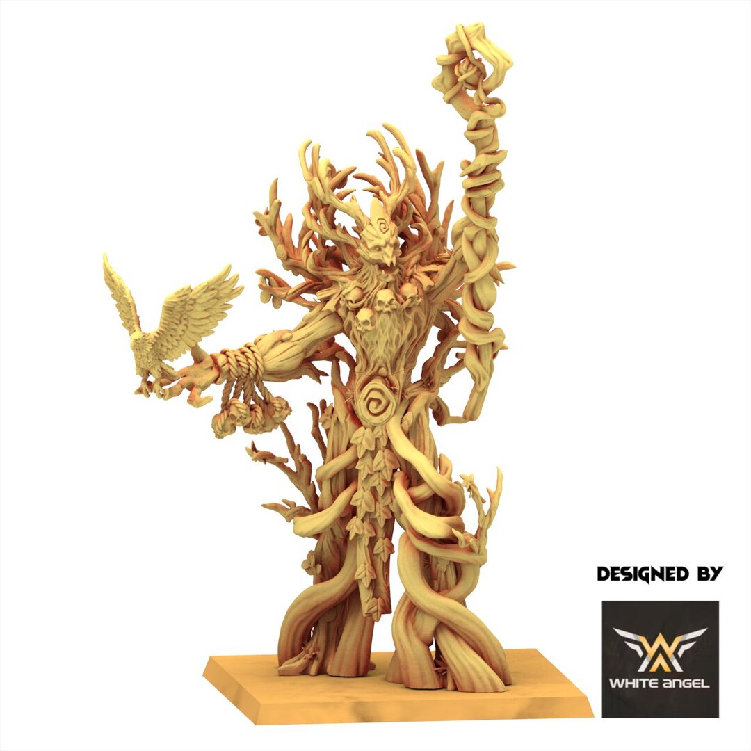 Sylvan Elves - Old Tree Druid - Forest Warrior - White Angel Miniatures ...