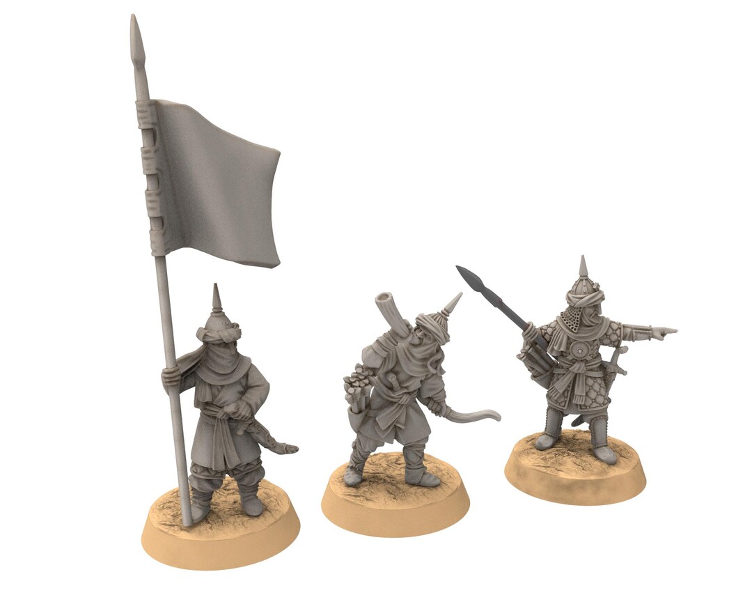 Harad - X4 Southron Cavalry With Spears - Medbury Miniatures - Etsy