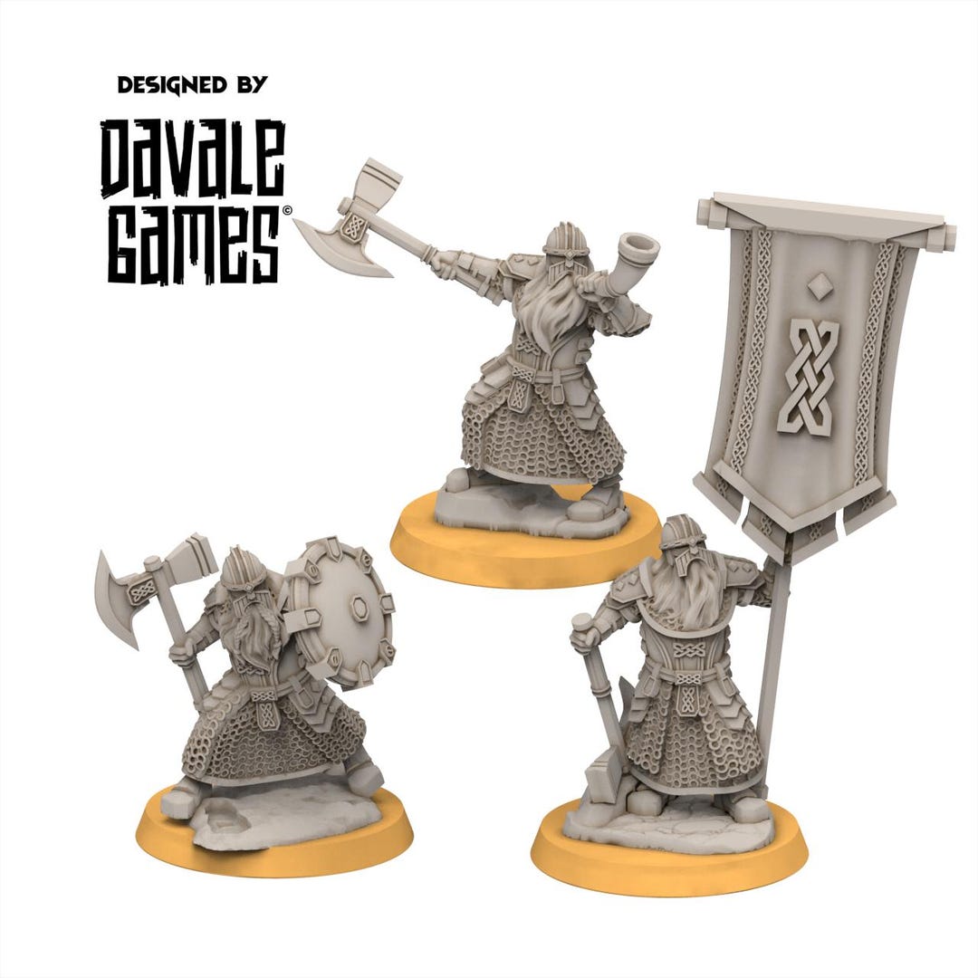 Dwarves - Command Group - Kalak Dwarves - Davale Games - Etsy