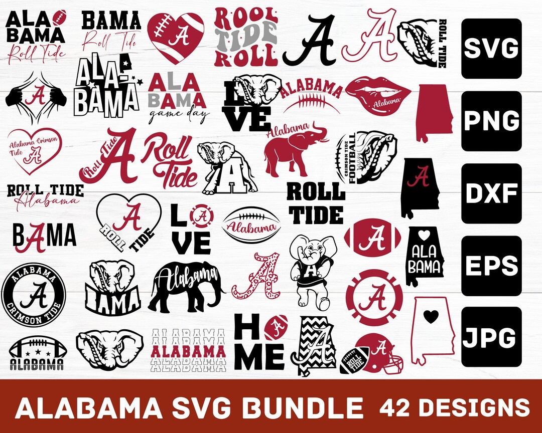 Alabama Svg Bundle, Alabama Sign Svg, Alabama Football Svg, Alabama Png ...