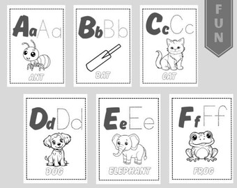 26 Printable Animal Alphabet Flash Cards, Classroom Decor, Toddlers ...